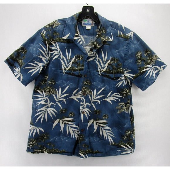 RJC | Shirts | Vintage Rjc Hawaiian Shirt Large White Button Up Aloha ...